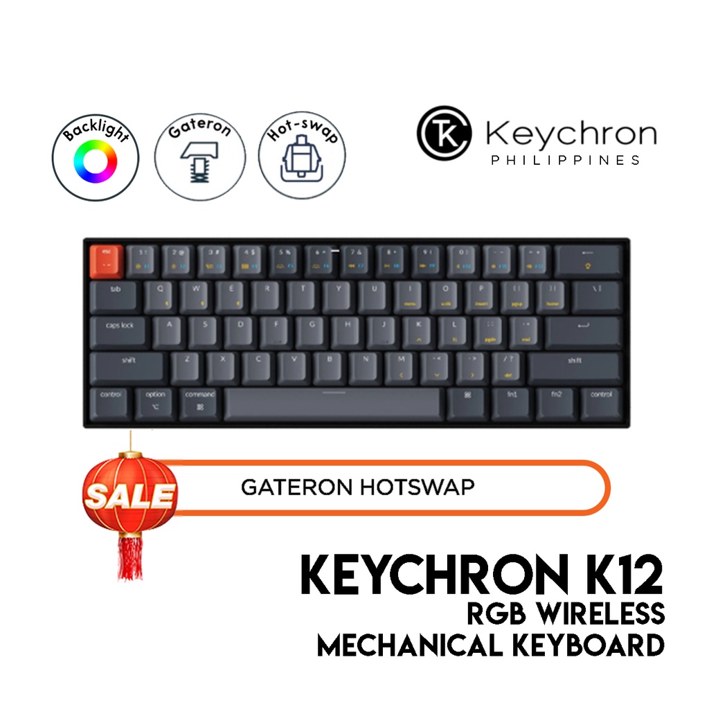 Keychron K12 Mechanical Keyboard (60% Layout, Wired/Bluetooth, RGB ...