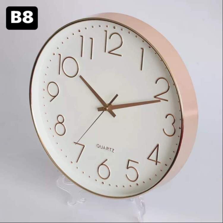 Pngn B8 8 Inch 19 8cm Rose Gold Nordic Wall Clock — B8 Shopee Philippines