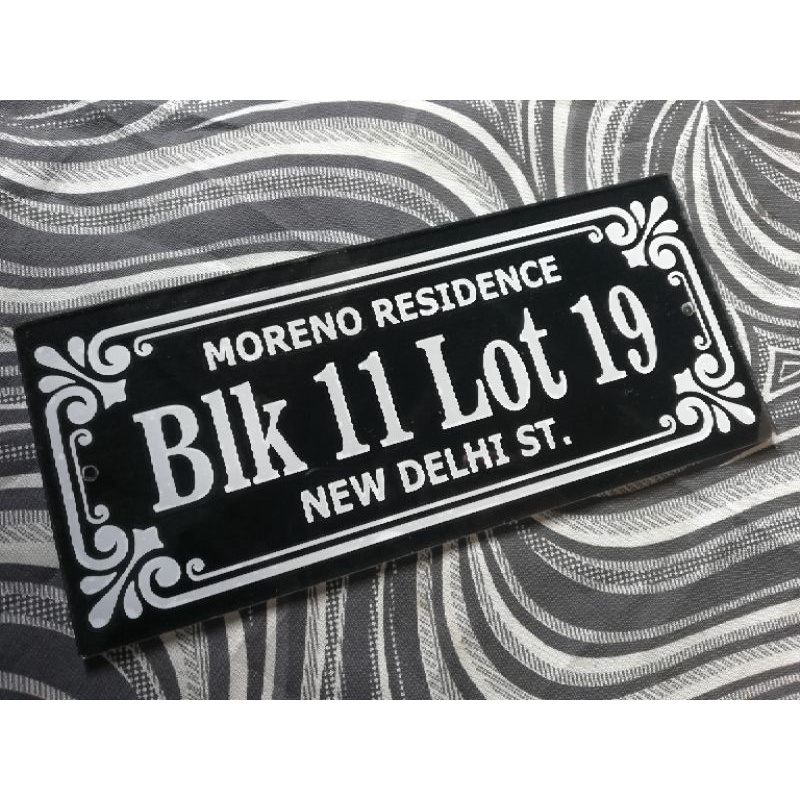 PERSONALIZED HOMEPLATES ADDRESS (4x9 inches) | Shopee Philippines