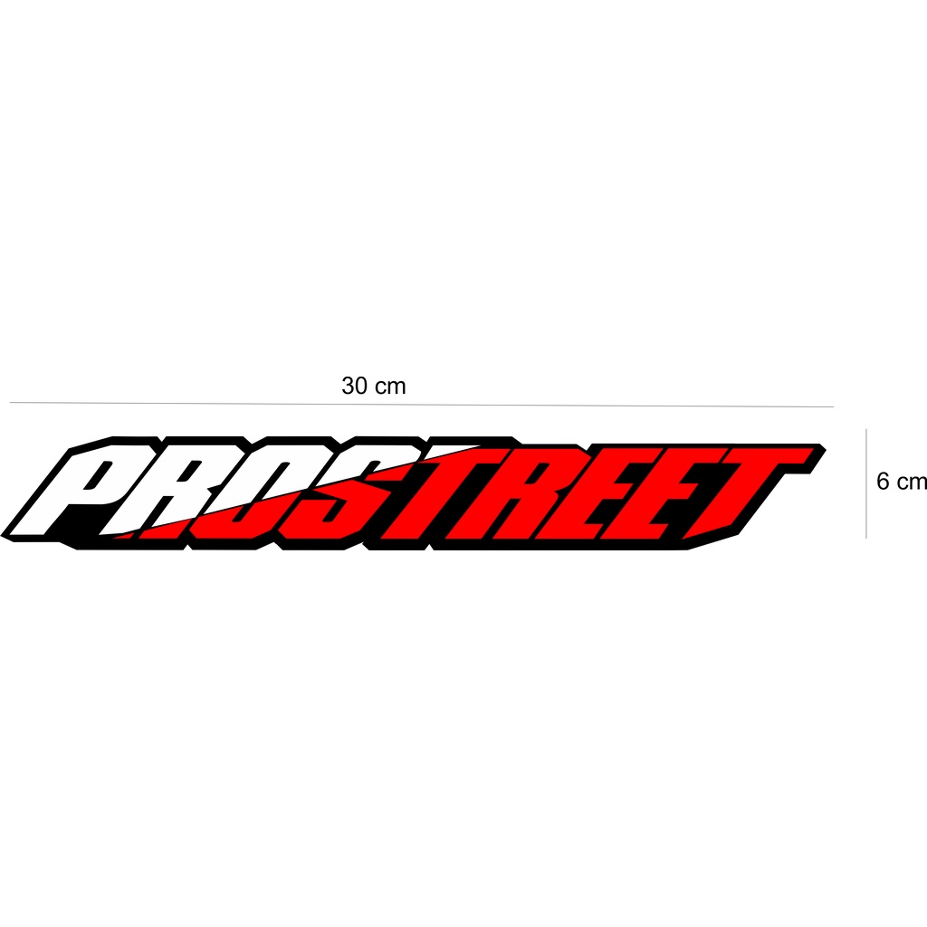 Motorcycle Large Prostreet Sticker Size 30x5cm | Shopee Philippines