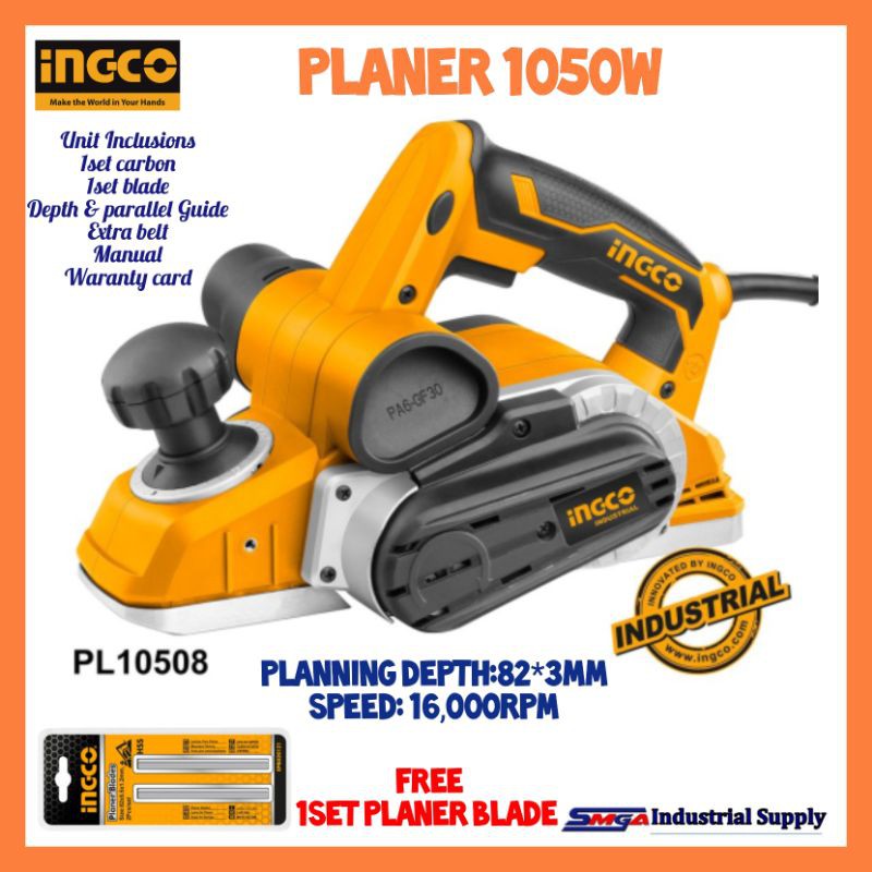 Ingco Electric Planer 1050WATTS PL10508 | Shopee Philippines