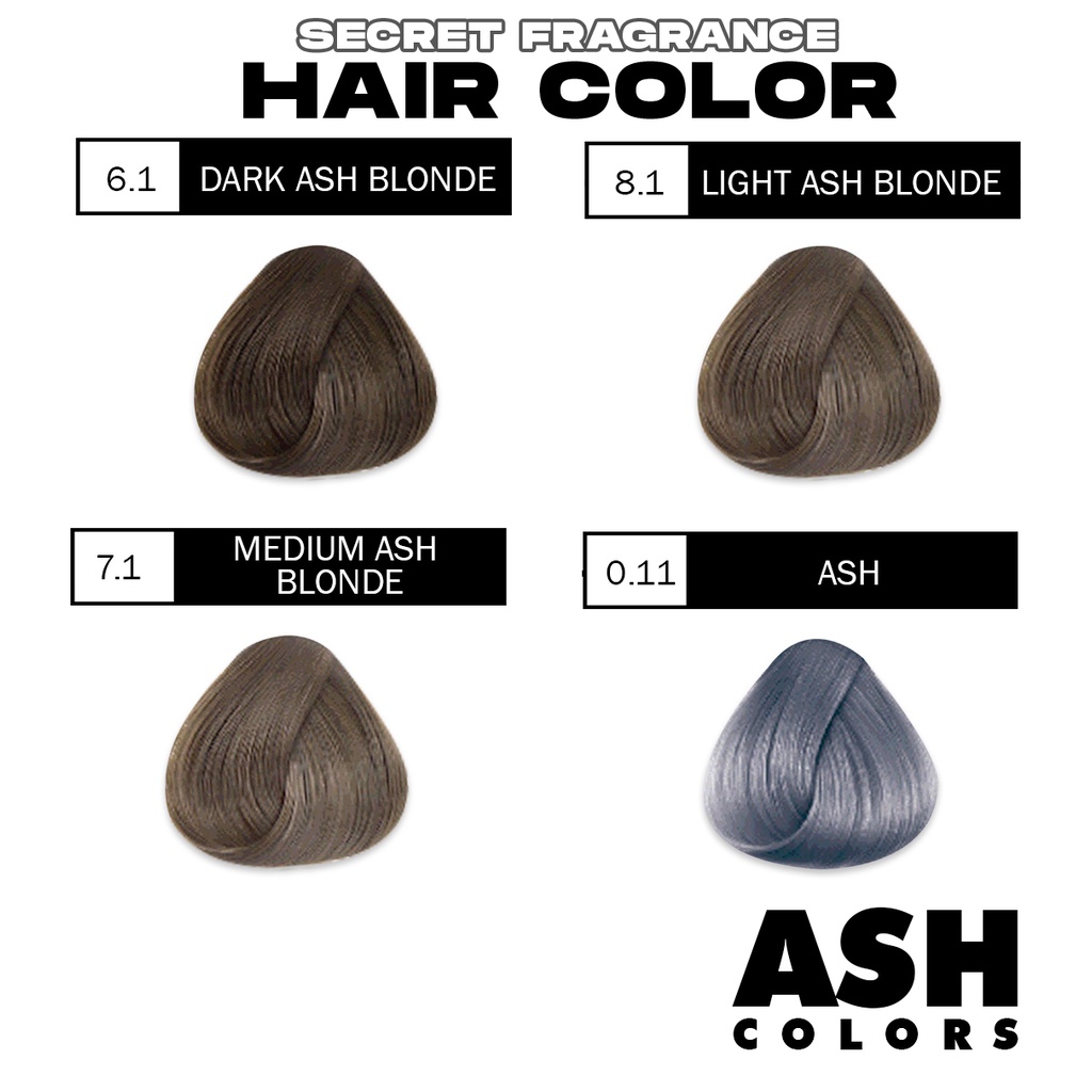 Secret Fragrance Hair Color PM 1ST FOR COLOR- ASH COLORS 100ml (Hair ...