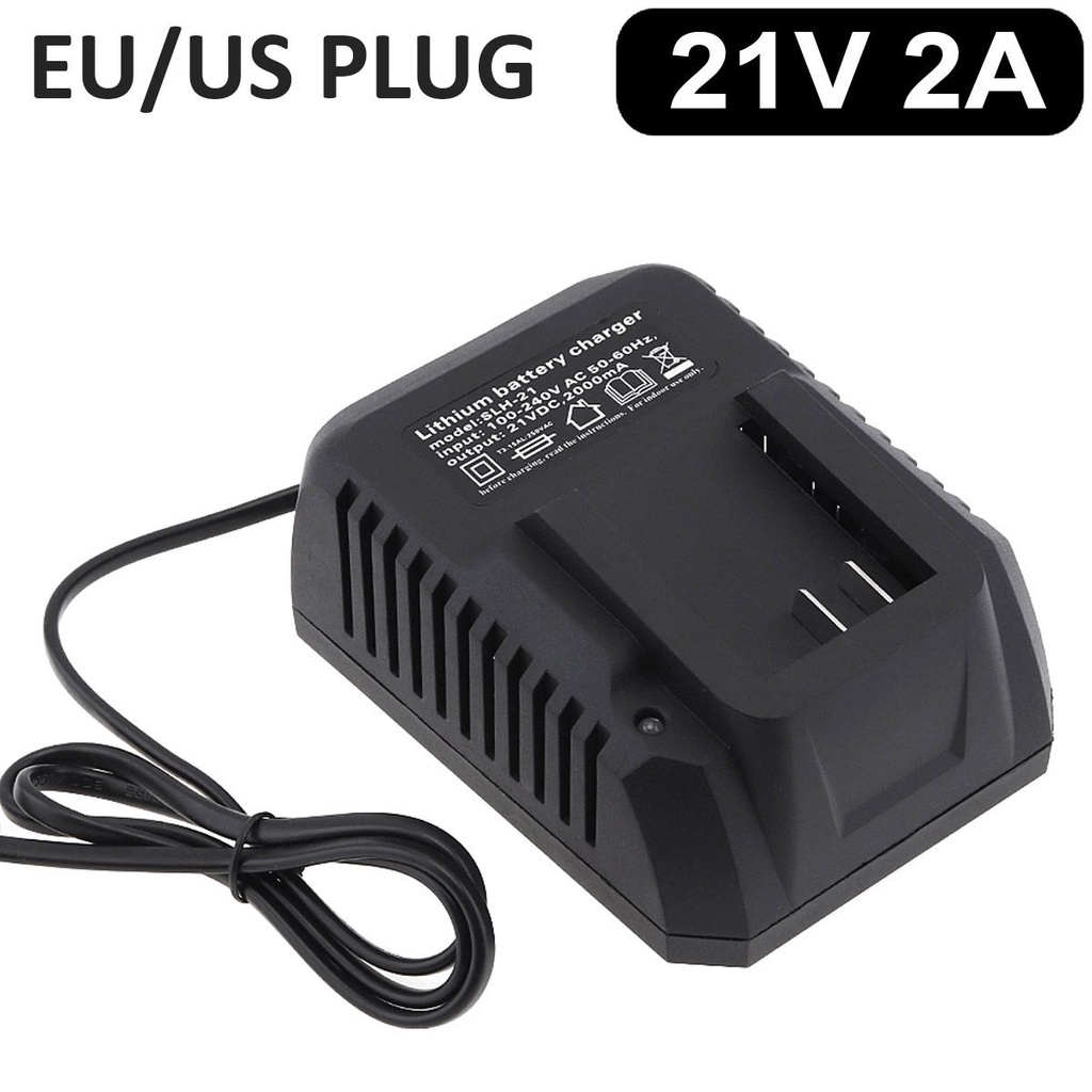 High Power 21V Battery Charger 2A Power Tool Portable Smart Fast Li-ion ...