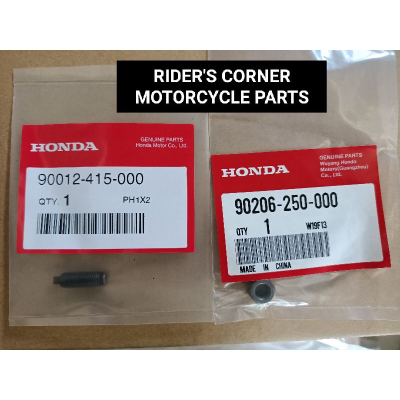 TMX155 Tappet Screw & Nut 90012-415-000 / 90206-250-000 Honda Genuine ...