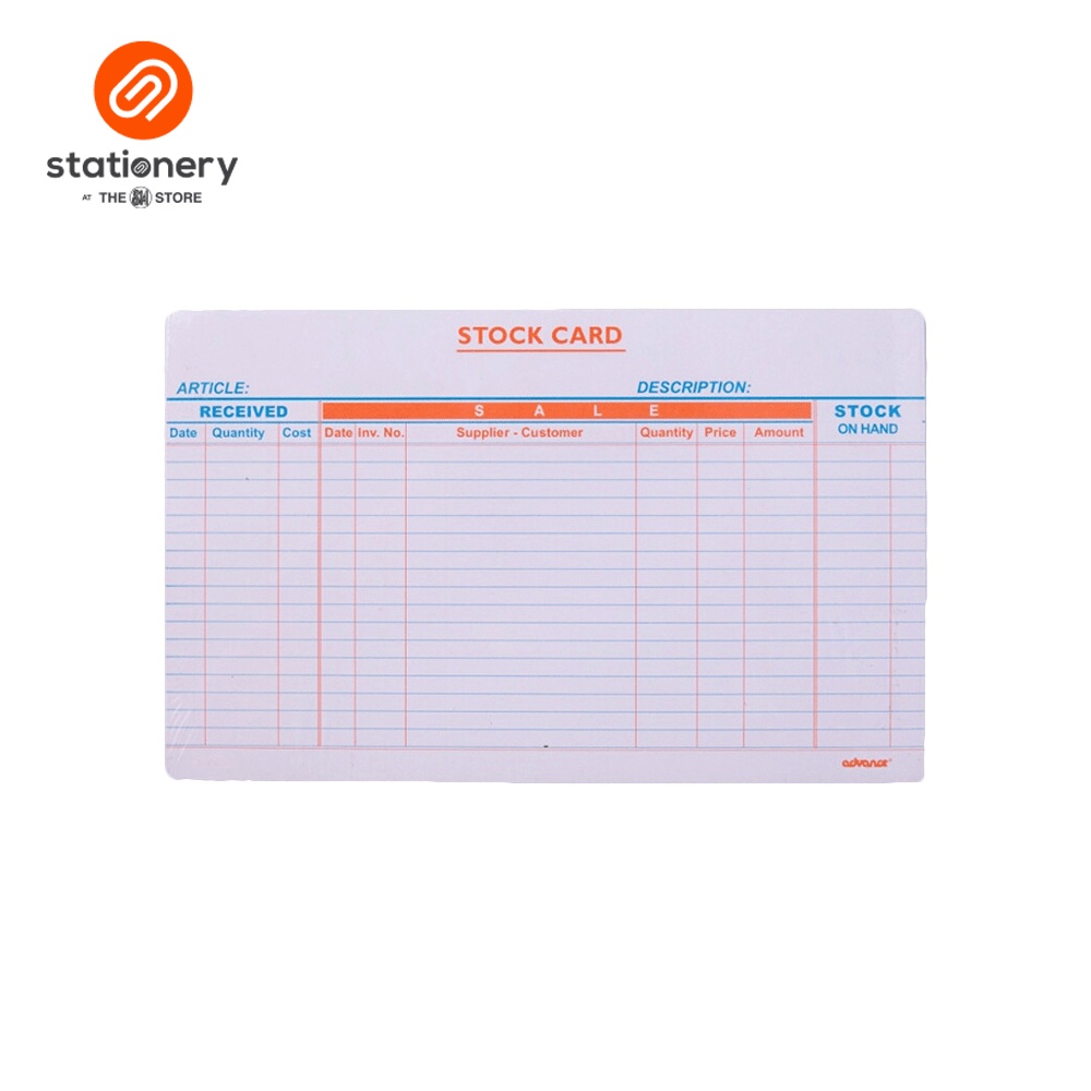Advance Stock Card 5x8" 100 Pieces | Shopee Philippines