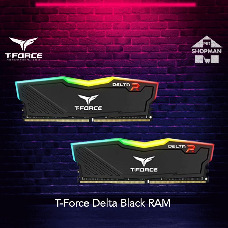 Teamgroup T-force Delta 8Gb 16Gb 32Gb 3200Mhz / 3600Mhz Black White Tuf ...
