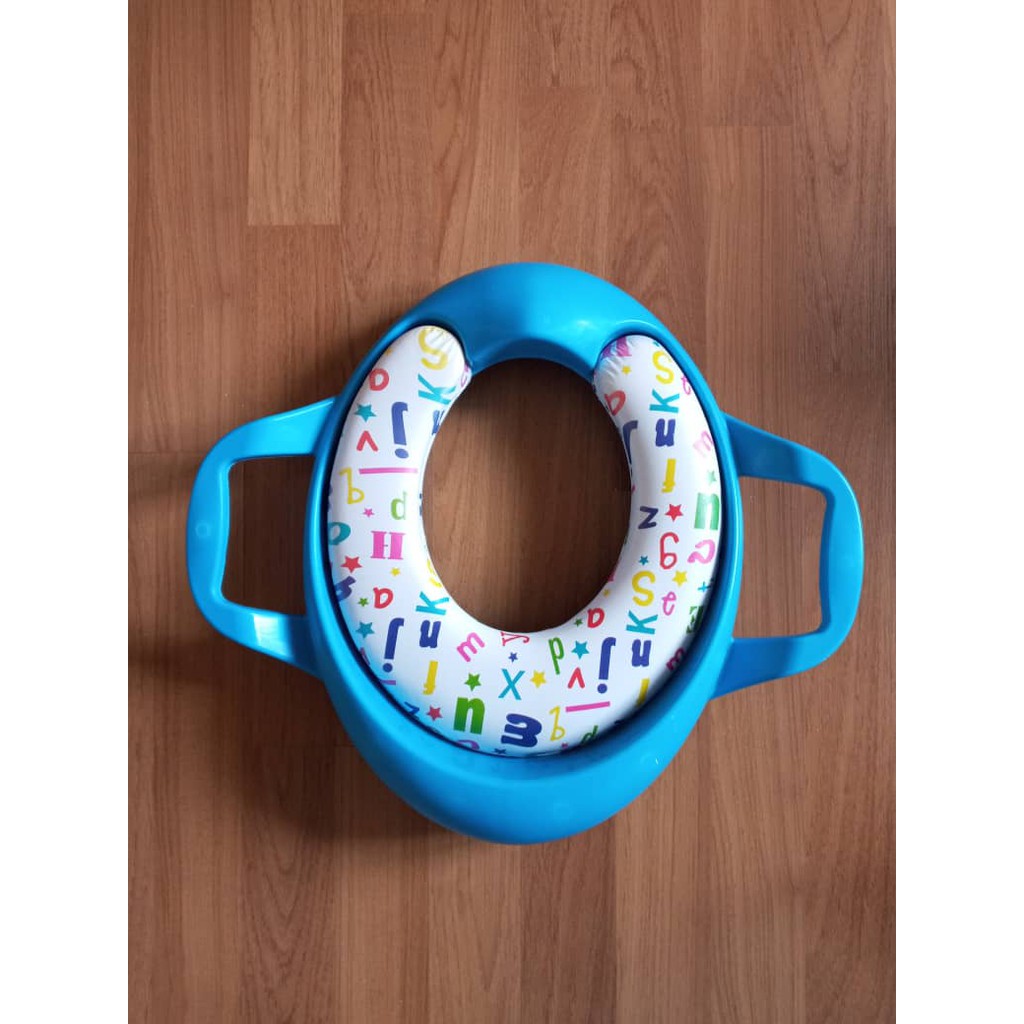 ABC Alphabets Baby Kids Training Potty Seat with Handles Blue Baby Soft ...
