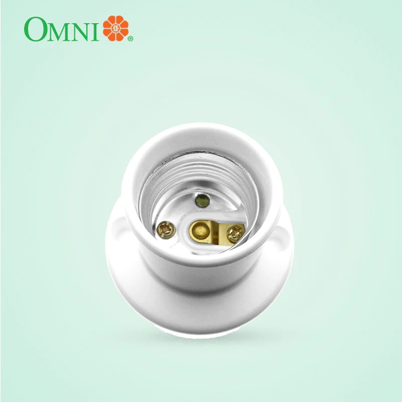 OMNI E27 Ceiling Receptacle 2 1/4" Diameter with Screw 4A 250V (White ...