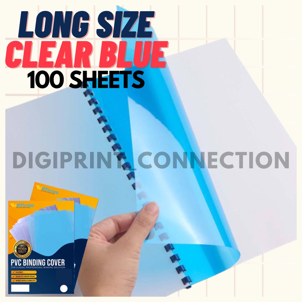100pcs PVC Binding Cover Clear 200 microns A4 | Short | Legal || PP ...