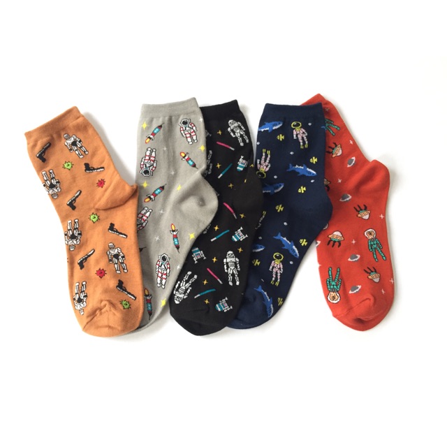 KOREAN ICONIC SOCKS - Basic Statement Streetwear Icons Cool Hip Aliens ...