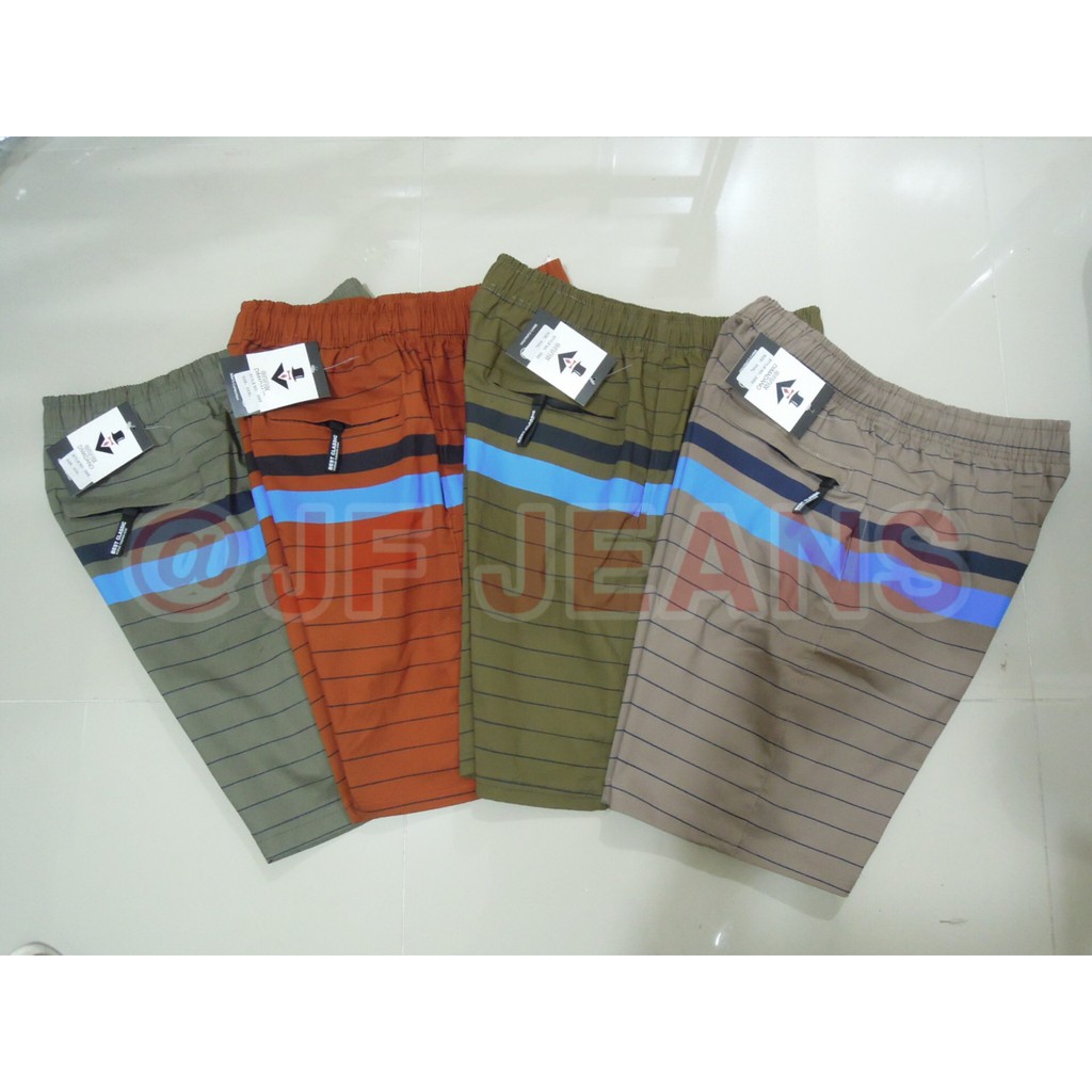 Stripe color short for men plus freesize #2302 FASHIONCOD | Shopee ...
