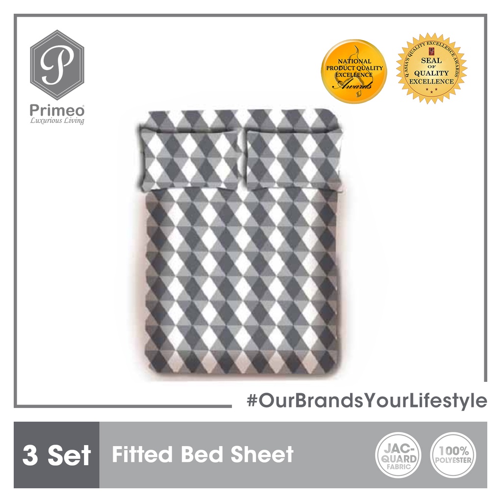 PRIMEO 100% Cotton Flat Fitted Bed Sheet [Set of 3] Amazing Gift Idea ...