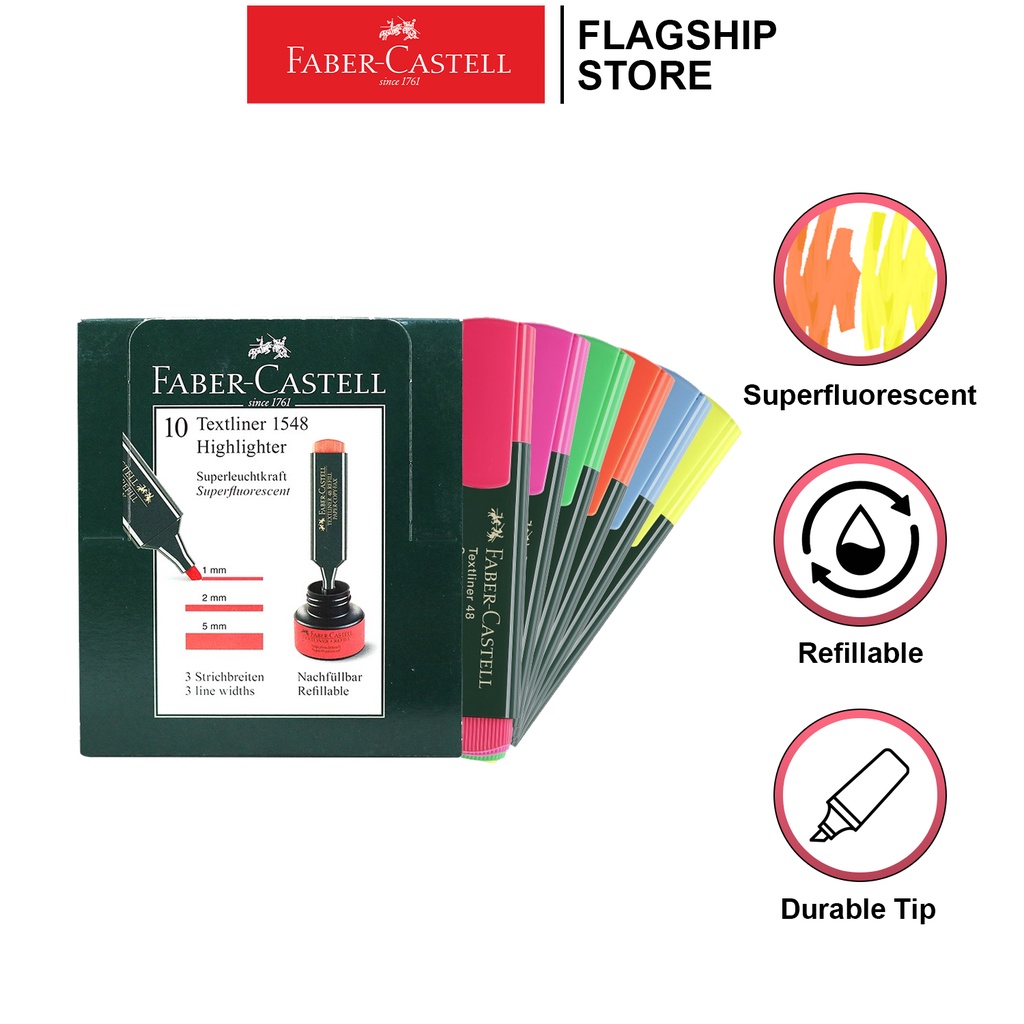 Faber - Castell Text Liner 48 Highlighter 10pcs/Box | Shopee Philippines
