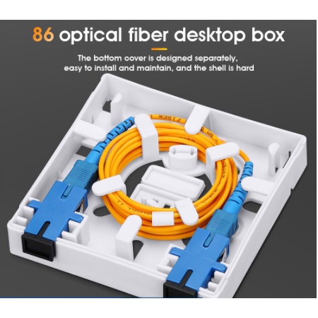 2-Port FTTH Optical Fiber Terminal Box 2-Channel Socket 2-Core Splitter ...