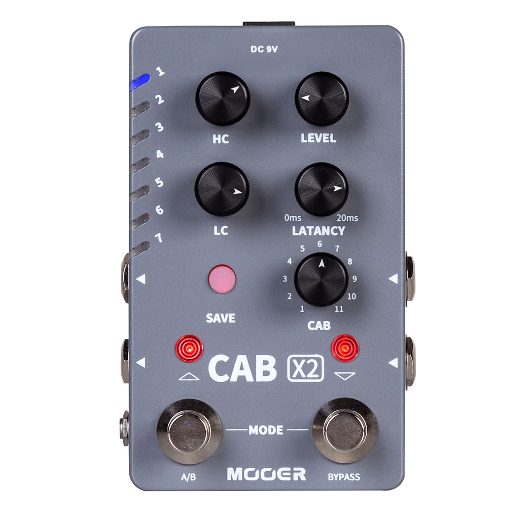 Mooer Cab X2 Multi Effect Pedal X2 Dual Footswitch Cab Sim Ir Loading ...