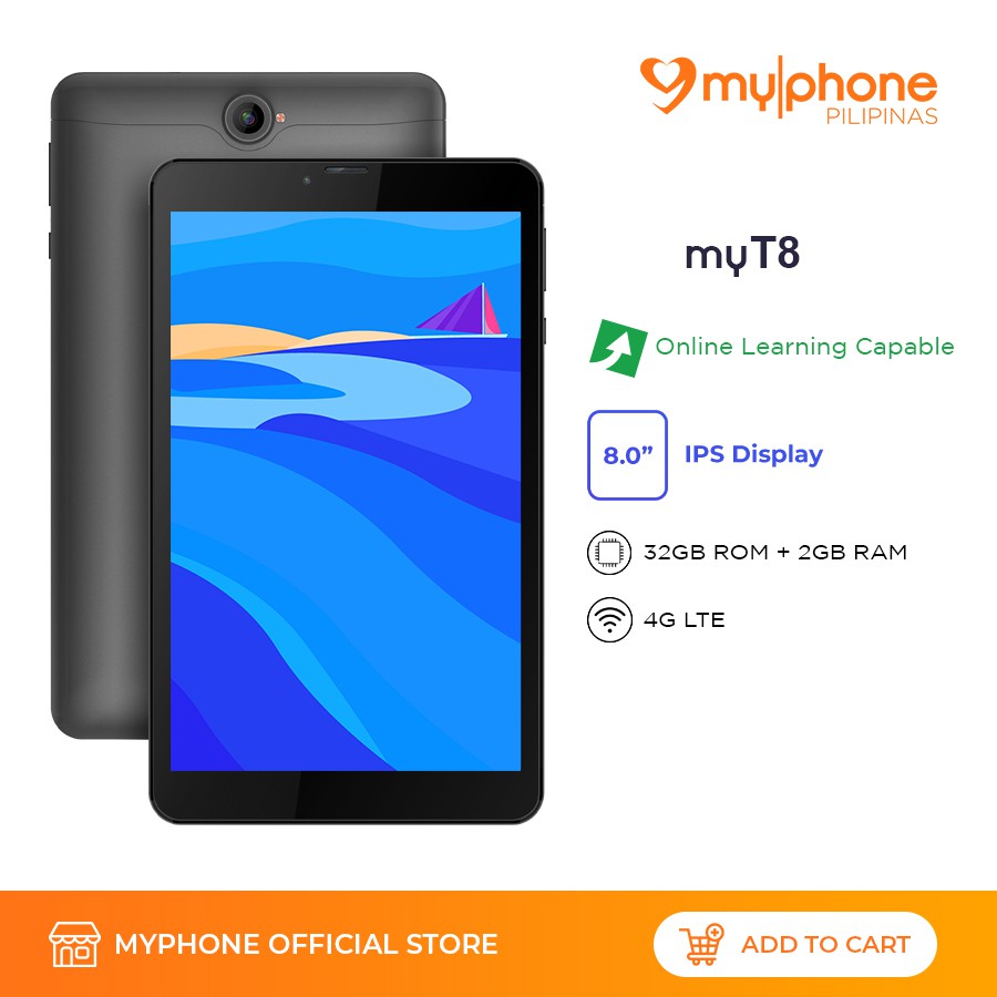 MyPhone myT8 Android Tablet 32GB ROM + 2GB RAM 4G LTE 4,000mAh Battery ...