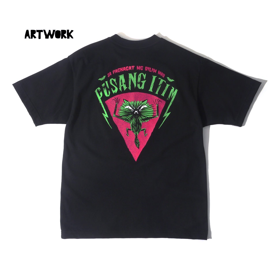 ARTWORK x Electrolychee Pusang Itim (T-shirt for Men) | Shopee Philippines