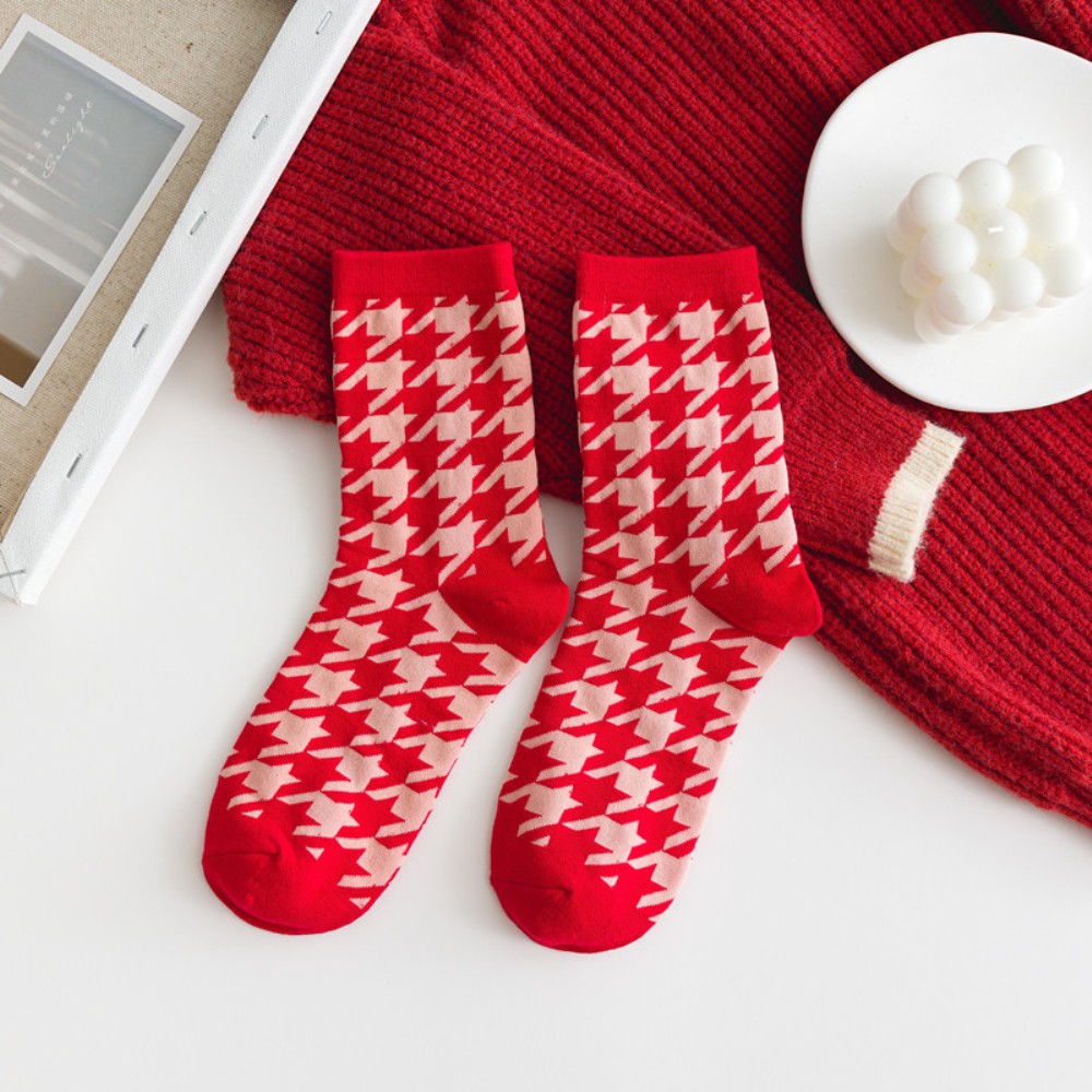 Lucky Festive Chinese Character Red Ankle Socks Women and Men ...