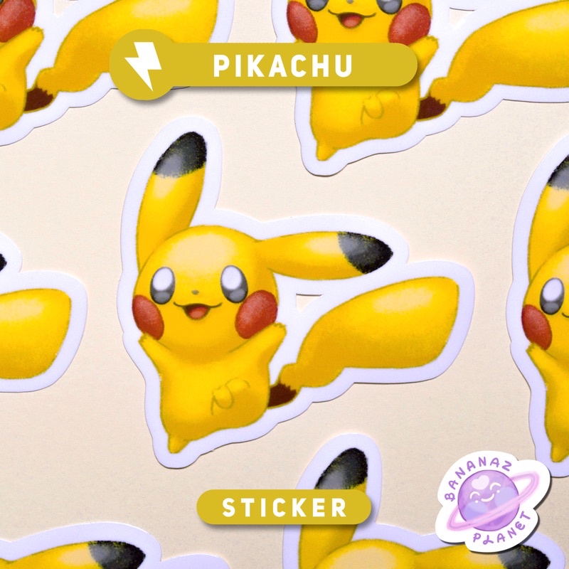 Pikachu | Cute Pokémon Sticker | Die Cut, Vinyl Glossy Laminated ...