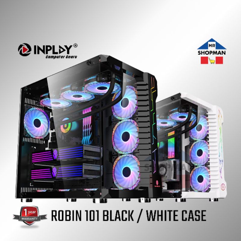 Inplay Robin 101 Tempered Glass Desktop Computer PC Case | Shopee ...