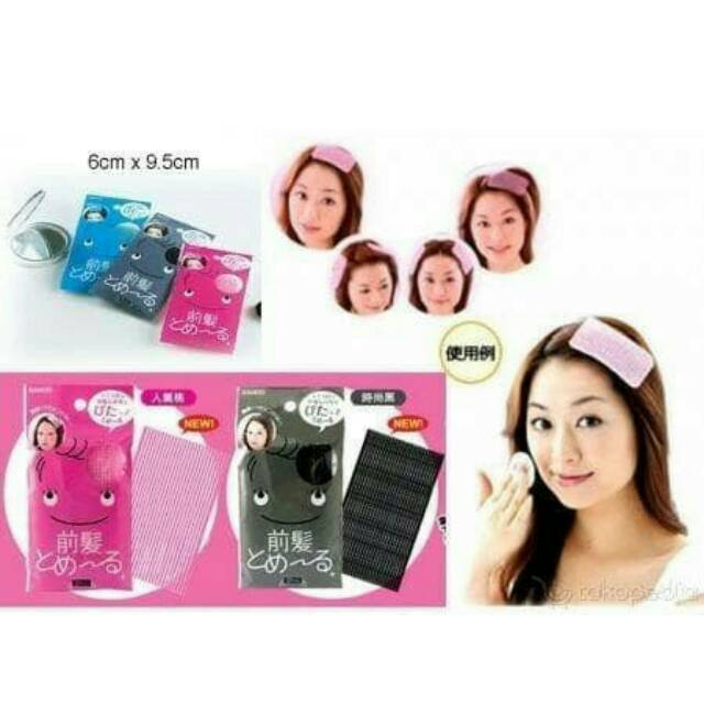 HITAM Hair Velcro Hair Bangs Holder ready Black Price Contents 2pcs ...