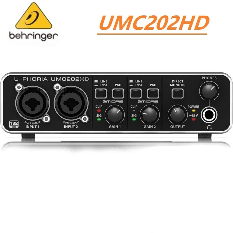 100%Original Behringer UMC22/UM2/UMC202HD USB Audio Interface Pre ...