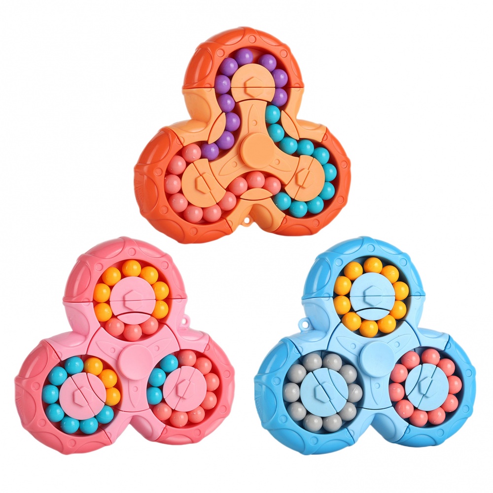 Six-sided Rotating Magic Bean Cube Pop Fidget Spinner Stress Reduction ...