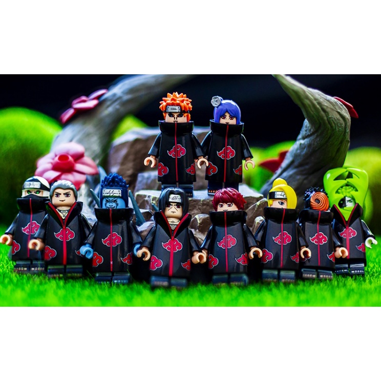 Toy SET OF 10 AKATSUKI NARUTO PUZZLE CHARACTERS | Shopee Philippines