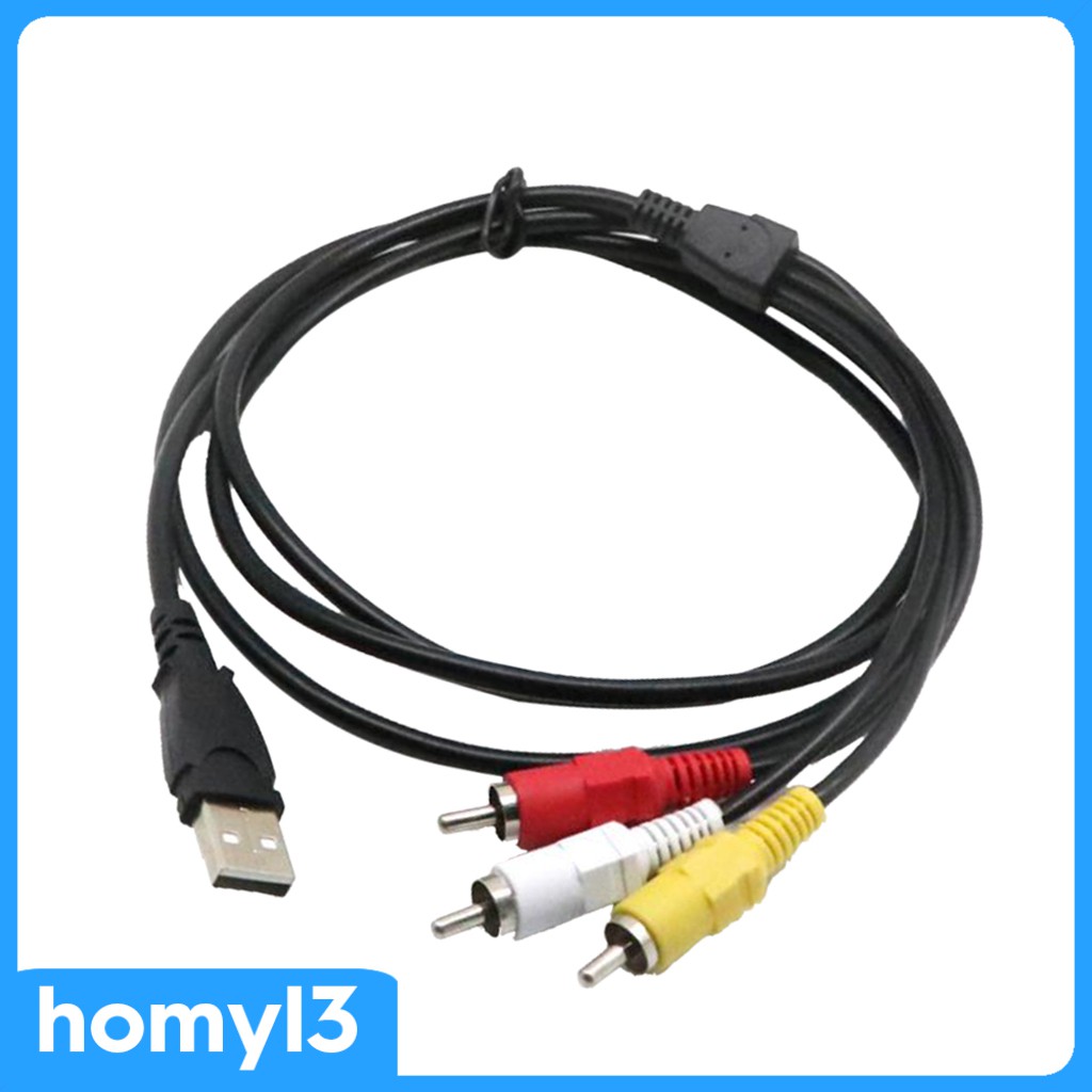 [ 3C] USB Male to 3 RCA Video Cable Cord Adapter for TV HDTV DVD ...