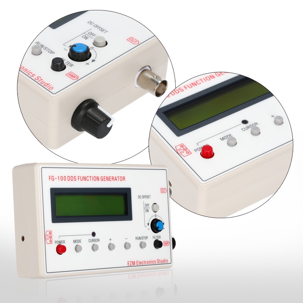 1HZ-500KHZ DDS Functional Signal Generator Sine + Square + Triangle ...