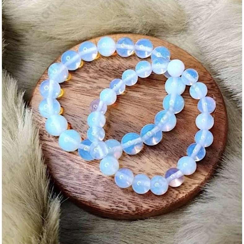 Semi Precious Stone Moonstone Bracelet 8mm 10mm For Peace & Healing ...