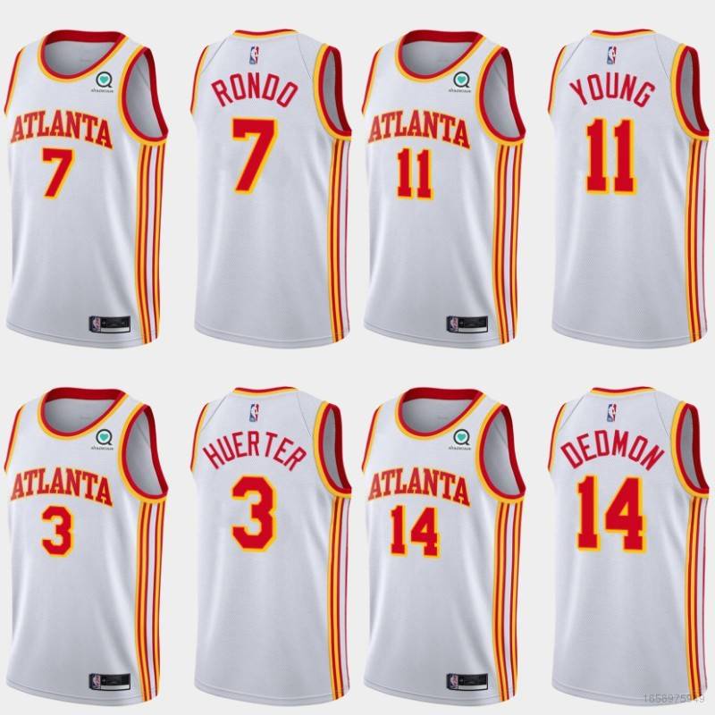 Cute NBA Jersey Atlanta Hawks Young Rondo Huerter Dedmon Basketball ...