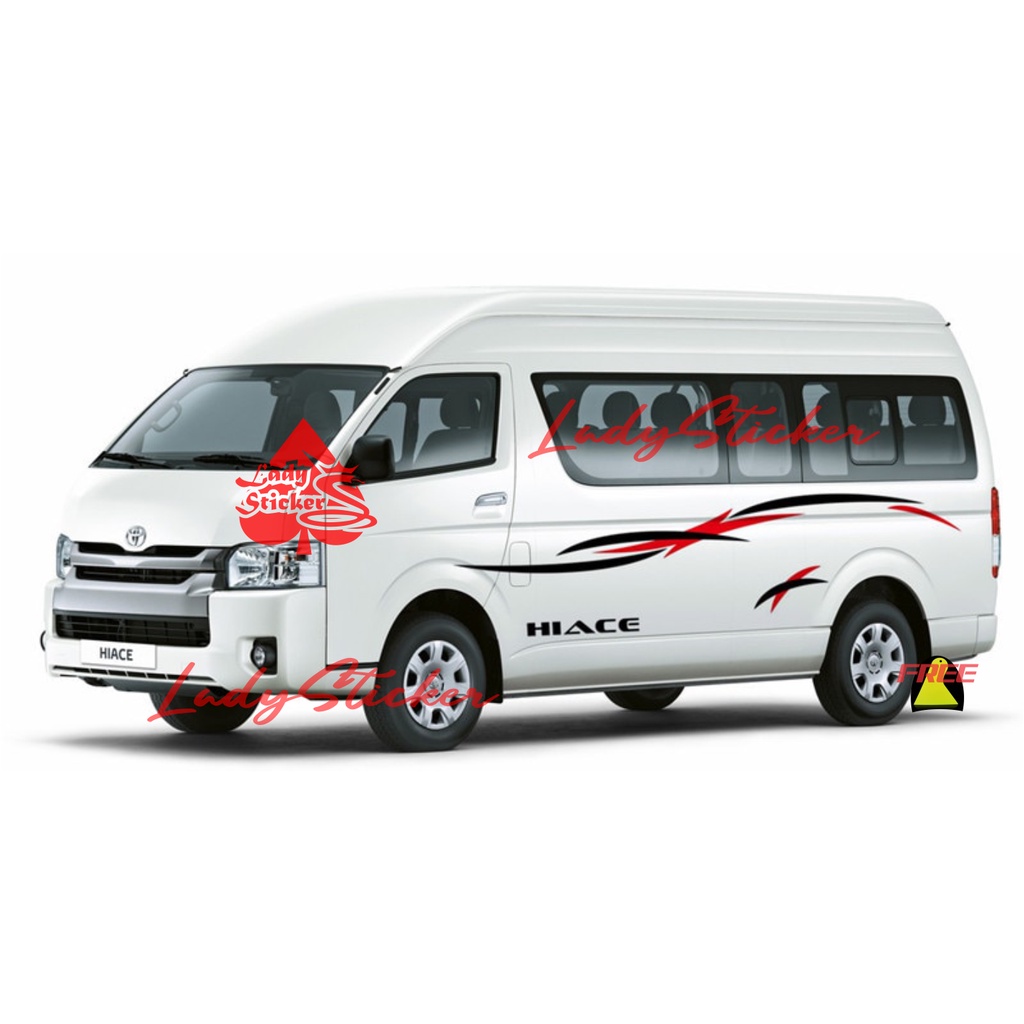 Hiace cutting sticker for toyota hiace mini bus realvan elf isuzu ...