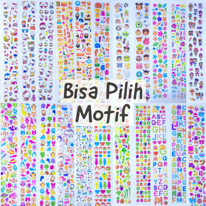 3d Long Children's Sticker Embossed Sticker | Shopee Philippines