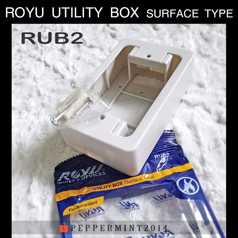 Royu Surface Type Utility Box RUB2 AMCO PVC Housing for Switches and ...