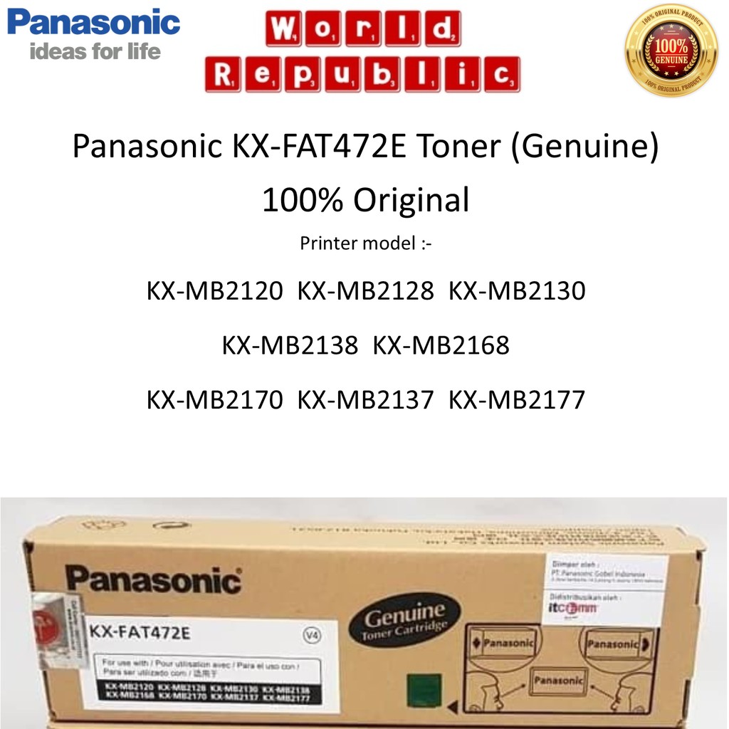 Panasonic KX-FAT472E Toner MB2128 MB2138 MB2168 FAT472 Product ...