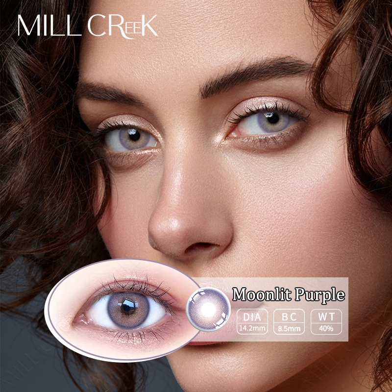 2PCS Contact Lenses Purple Pink Contacts Lens Color Contact Lens for ...