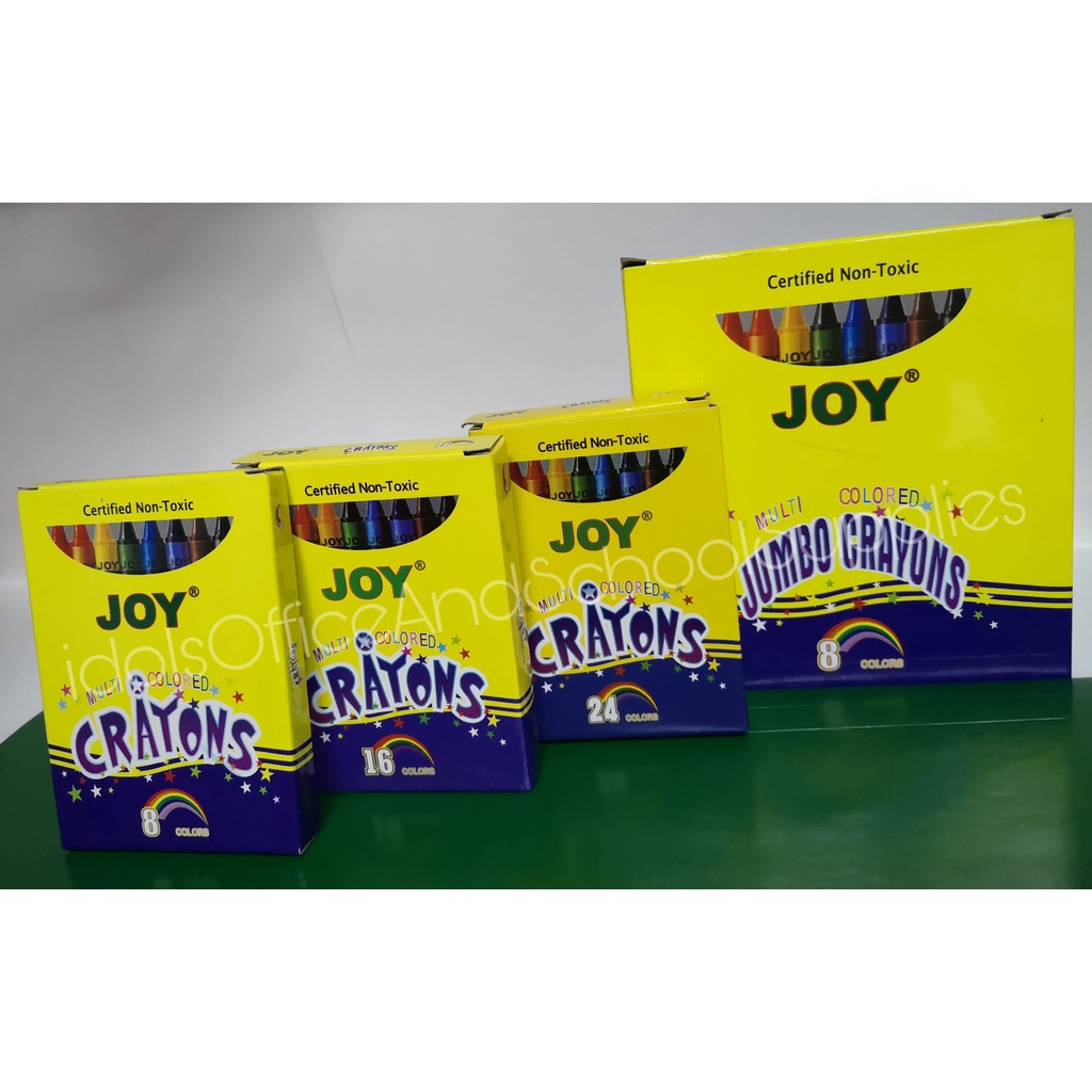 Joy Crayons 8's, 16's, 24's and Jumbo 8's | Shopee Philippines