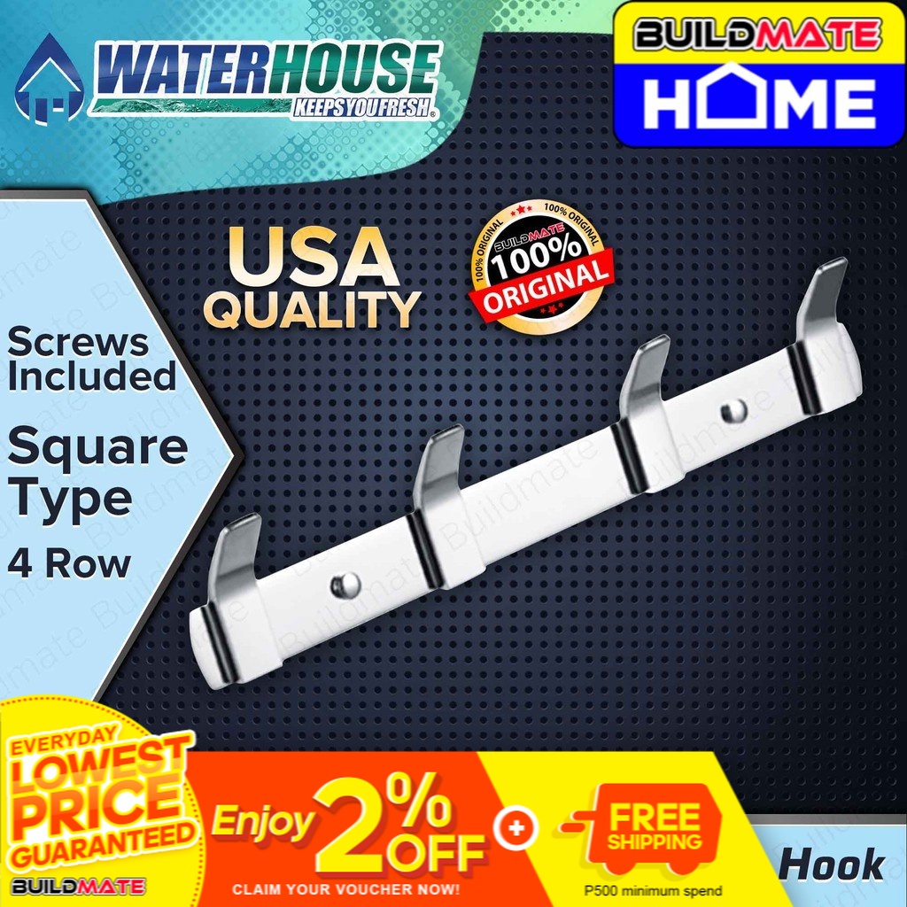 WATERHOUSE by POWERHOUSE 4 Hanger Row Hook Stainless 304 SQUARE | ROUND ...