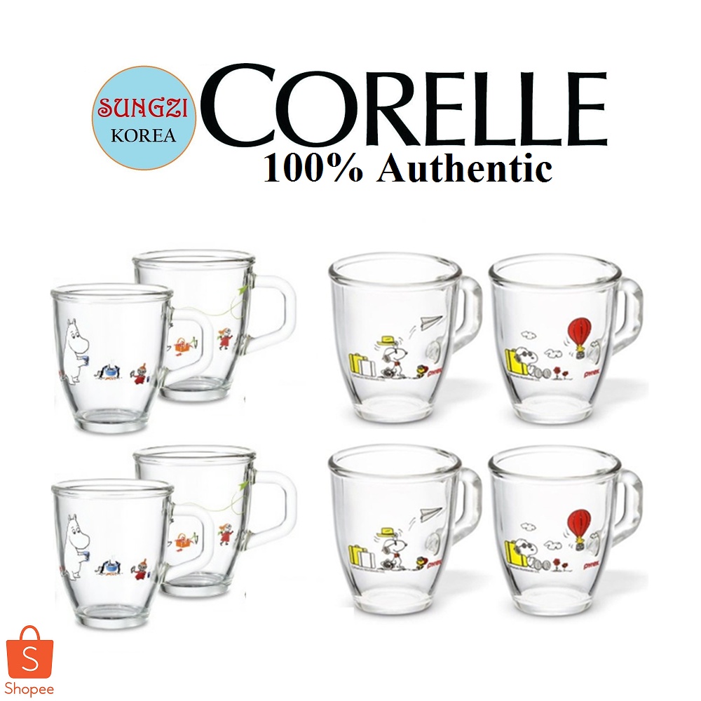 CORELLE Coordinates Glass Mug 375ml 4 Piece Set Pyrex | Shopee Philippines