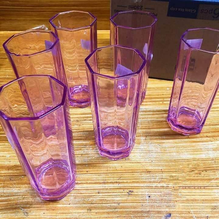 Colored Drinking Glass Baso Good Quality 6pcs in a Set | Shopee Philippines