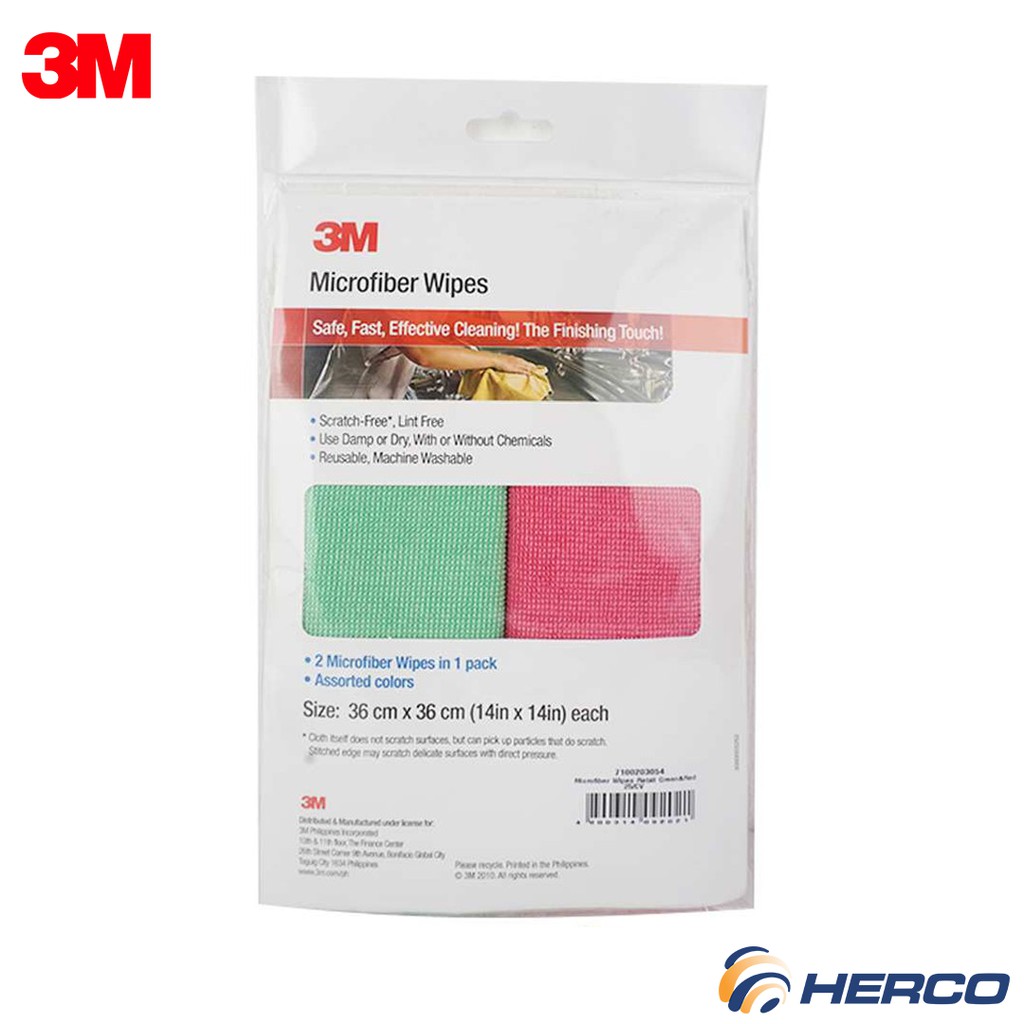 3M Microfiber Cloth Wipes Green & Red | Shopee Philippines