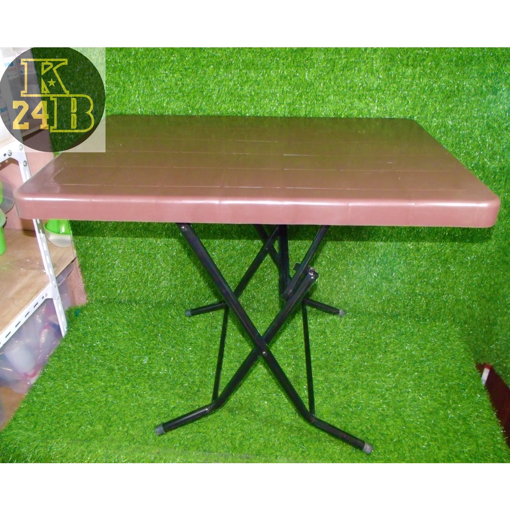 (Nikko) Brown Foldable Rectangular Folding Table/LAMESA | Shopee Philippines