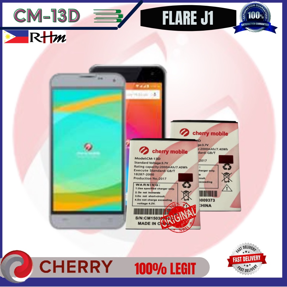 Cherry Mobile FLARE J1 Battery, Model CM-13D Original High Quality ...