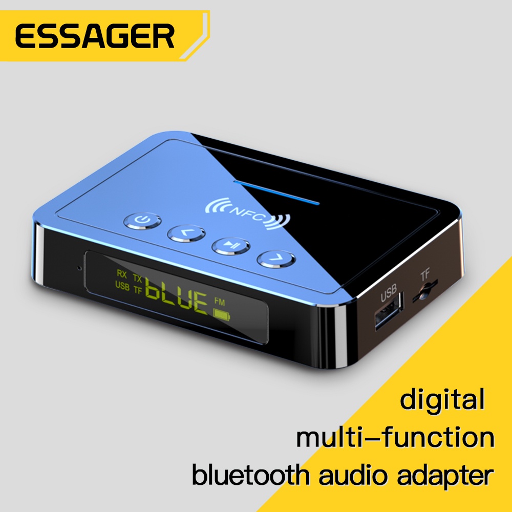 Essager LED Digital Display Bluetooth 5.0 M6 Multi-Function Audio ...