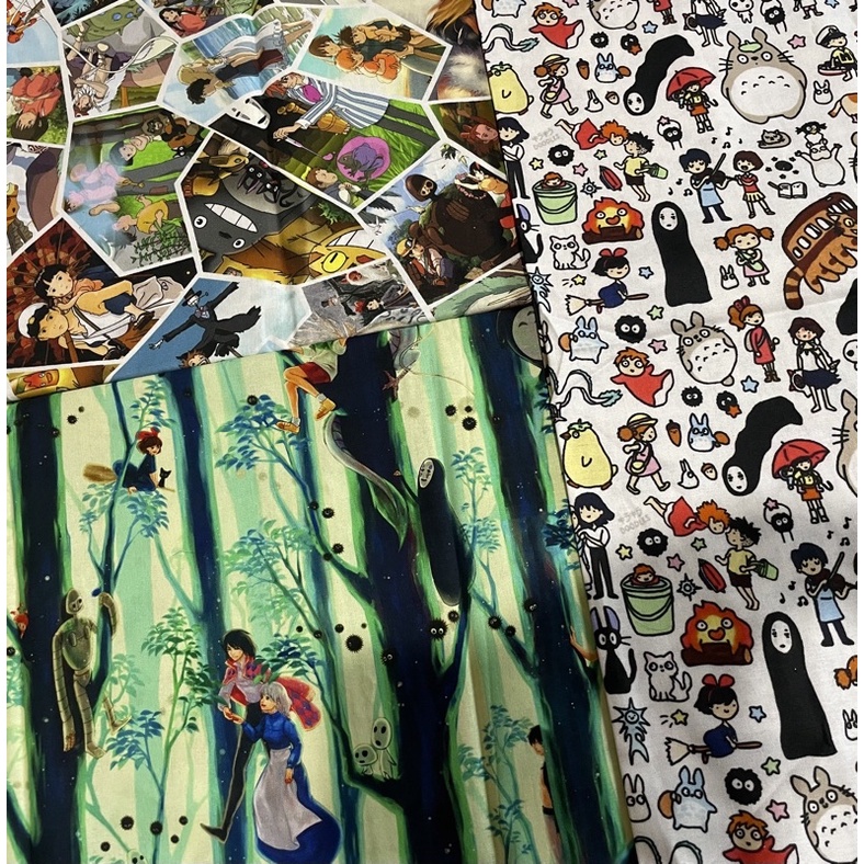 Studio Ghibli Cotton Woven Fabric | Shopee Philippines