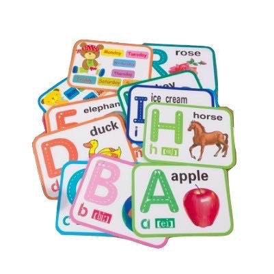 Kids Educational Flashcards 27-28 Pieces: ABC, Numbers, Fruits ...