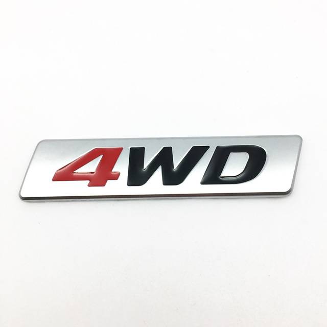 Metal Sticker 4WD logo Car Side Fender Rear Trunk Emblem Badge Sticker ...