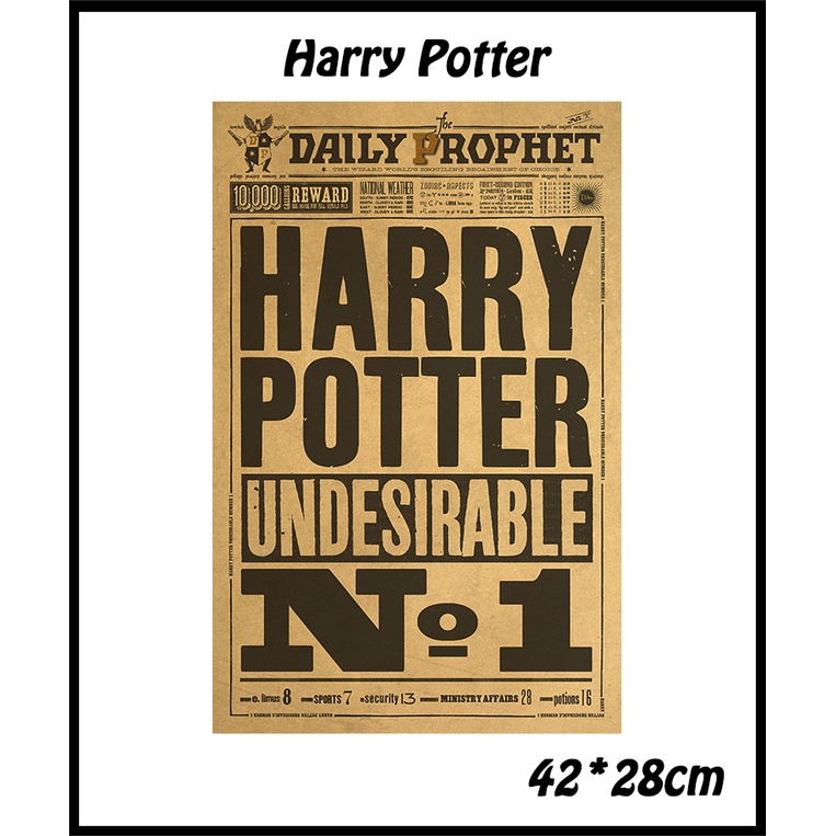 Harry Potter "undesirable No.1" poster Kraft Paper Wallpaper wall ...