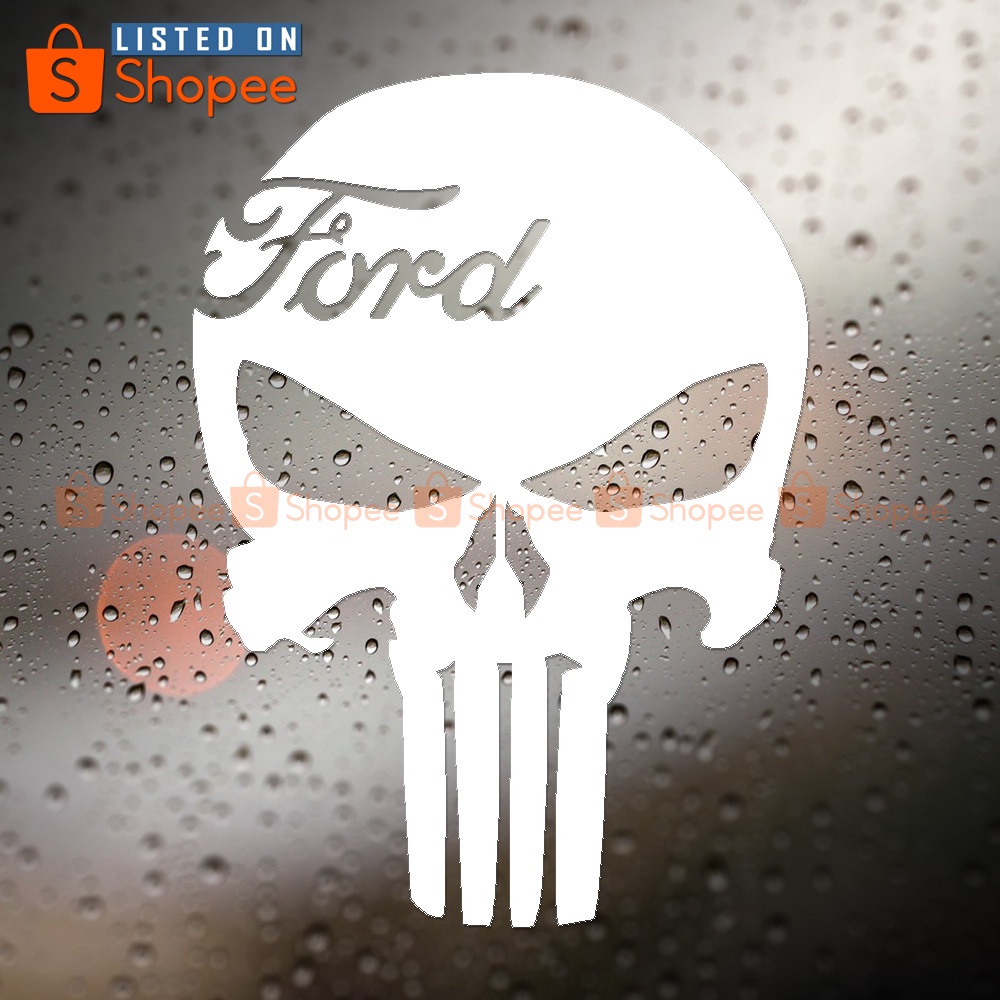 Sticker 1X | Skull Ford Punisher | Decals | Vinyl Weather Proof ...